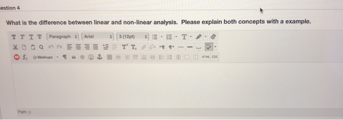 Solved estion 4 What is the difference between linear and | Chegg.com Solved estion 4 What is the difference between linear and | Chegg.com