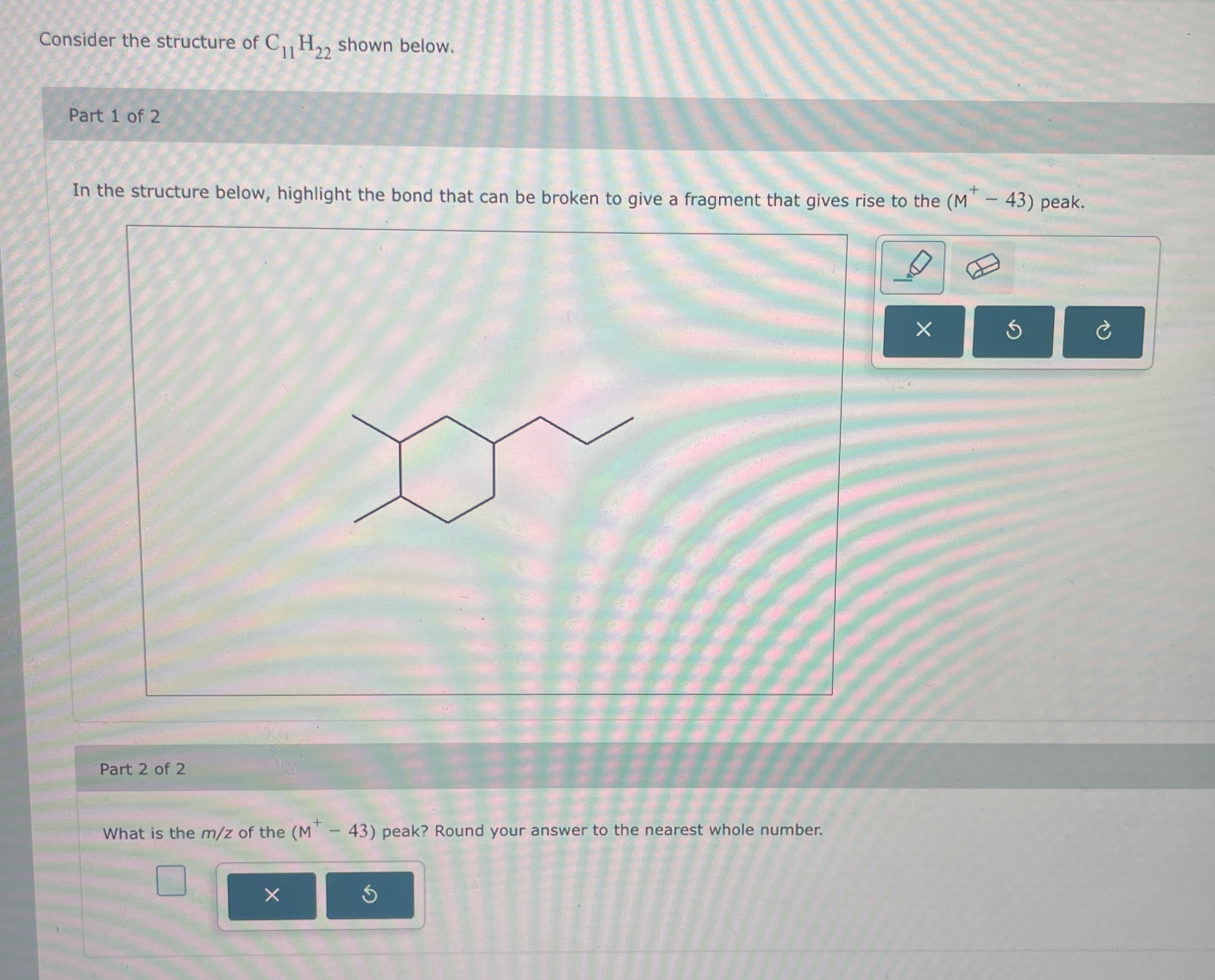 Solved Consider the structure of C11H22 ﻿shown below.Part 1 | Chegg.com