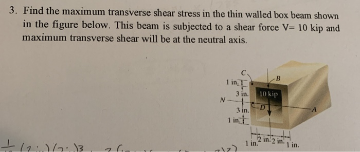 Solved 3. Find the maximum transverse shear stress in the | Chegg.com