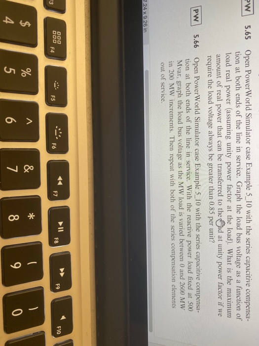 Solved Pw 5.65 Open PowerWorld Simulator case Example 5_10 | Chegg.com