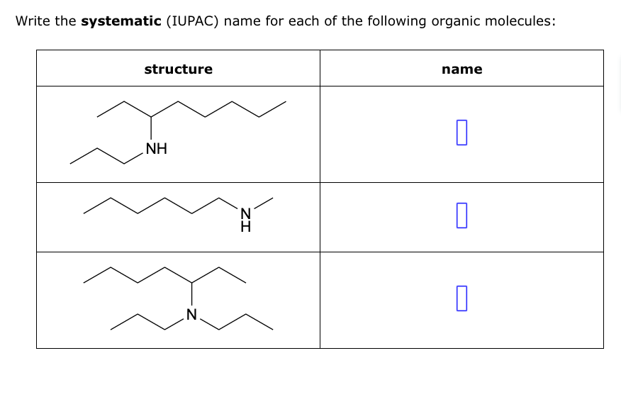 Write the systematic (IUPAC) ﻿name for each of the | Chegg.com