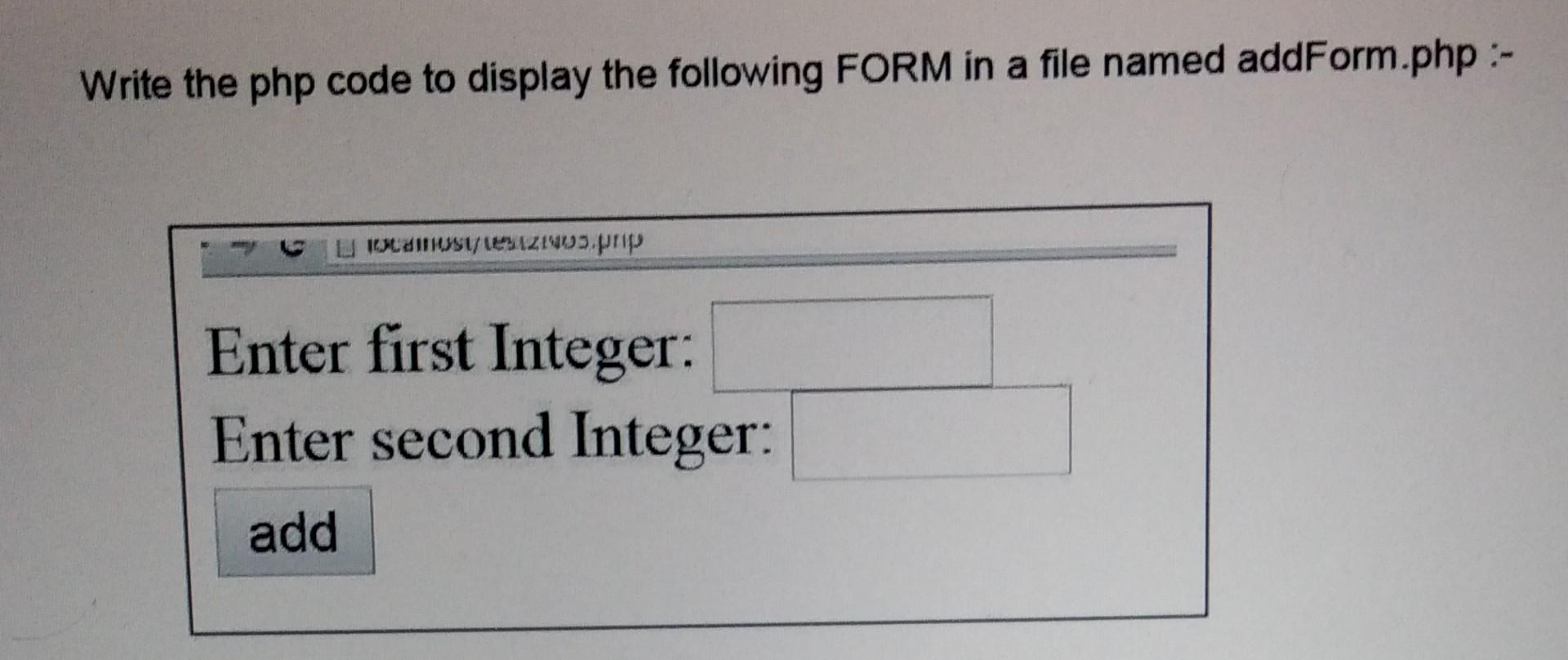 Solved •First input textbox name is firstNumber. •Second | Chegg.com