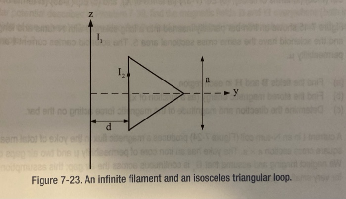 Solved 8-9. An equilateral triangular loop, with side length | Chegg.com