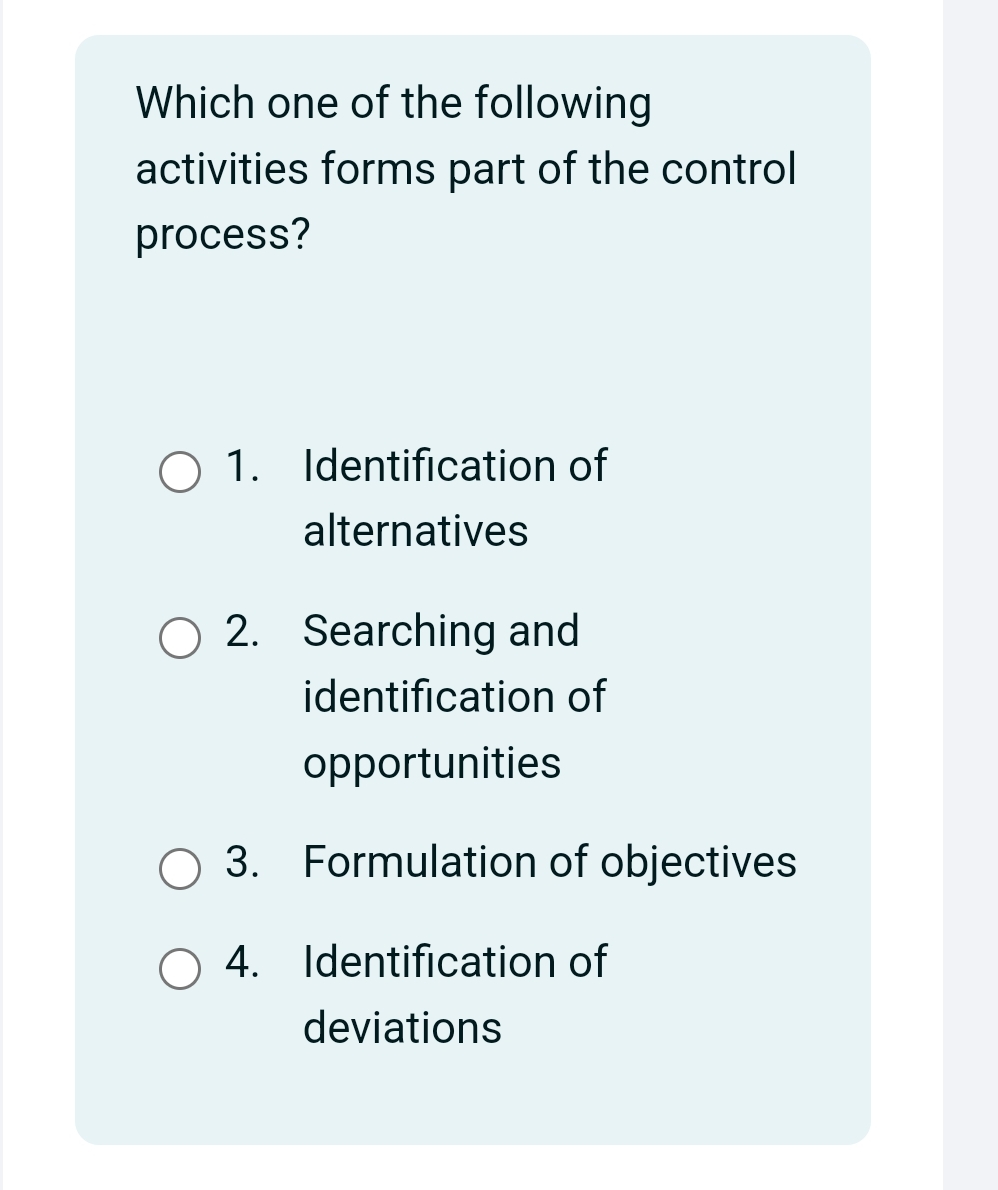 Solved Which one of the following activities forms part of | Chegg.com