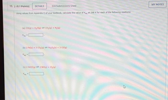 Solved Using values from Appendix C of your textbook, | Chegg.com