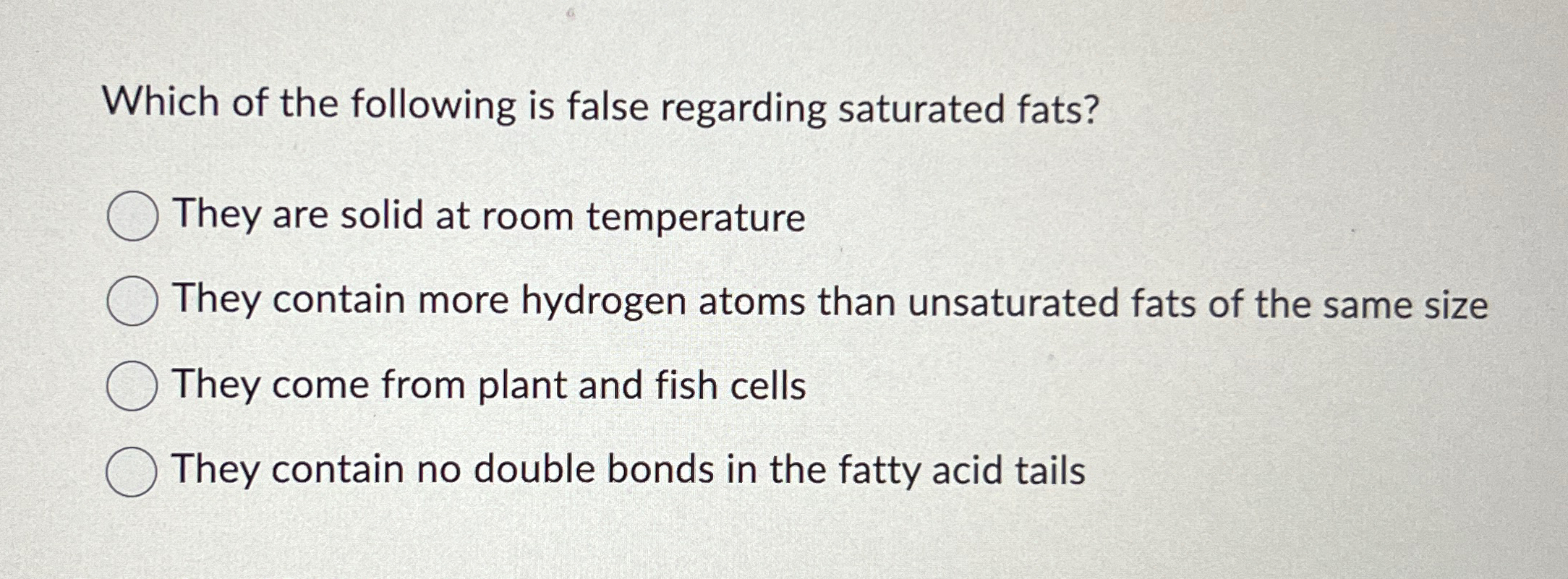 Solved Which of the following is false regarding saturated | Chegg.com