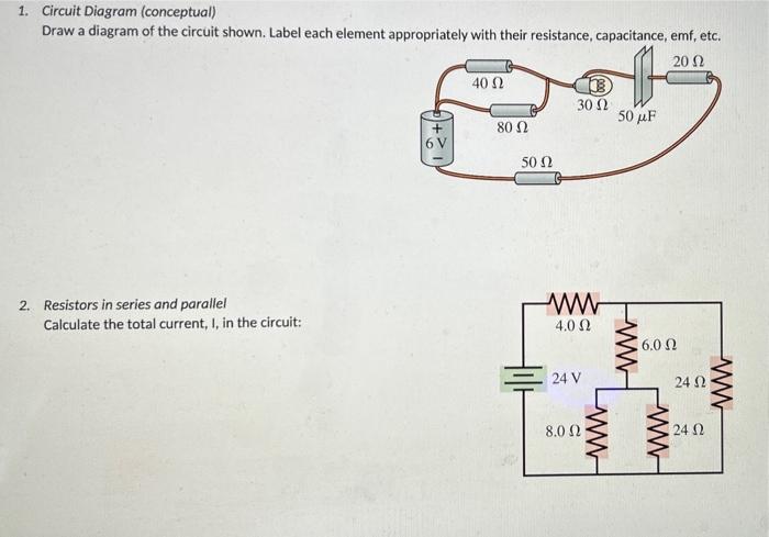 Solved 1. Circuit Diagram (conceptual) Draw a diagram of the | Chegg.com