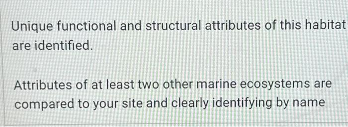 Solved Unique functional and structural attributes of this | Chegg.com
