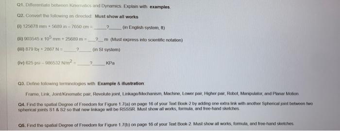 Solved Q2. Convert the following as dirocted Must show all | Chegg.com