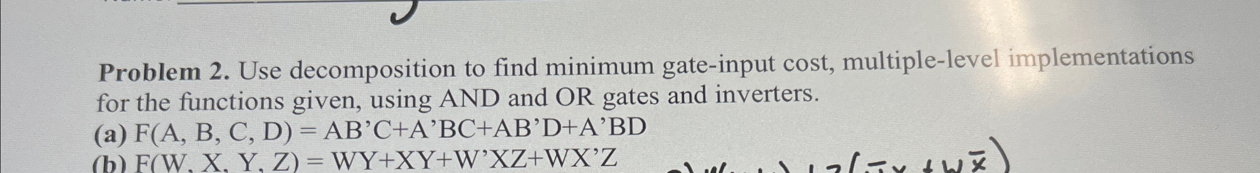 Solved Problem 2. ﻿Use decomposition to find minimum | Chegg.com