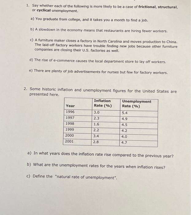 Solved 1. Say whether each of the following is more likely | Chegg.com