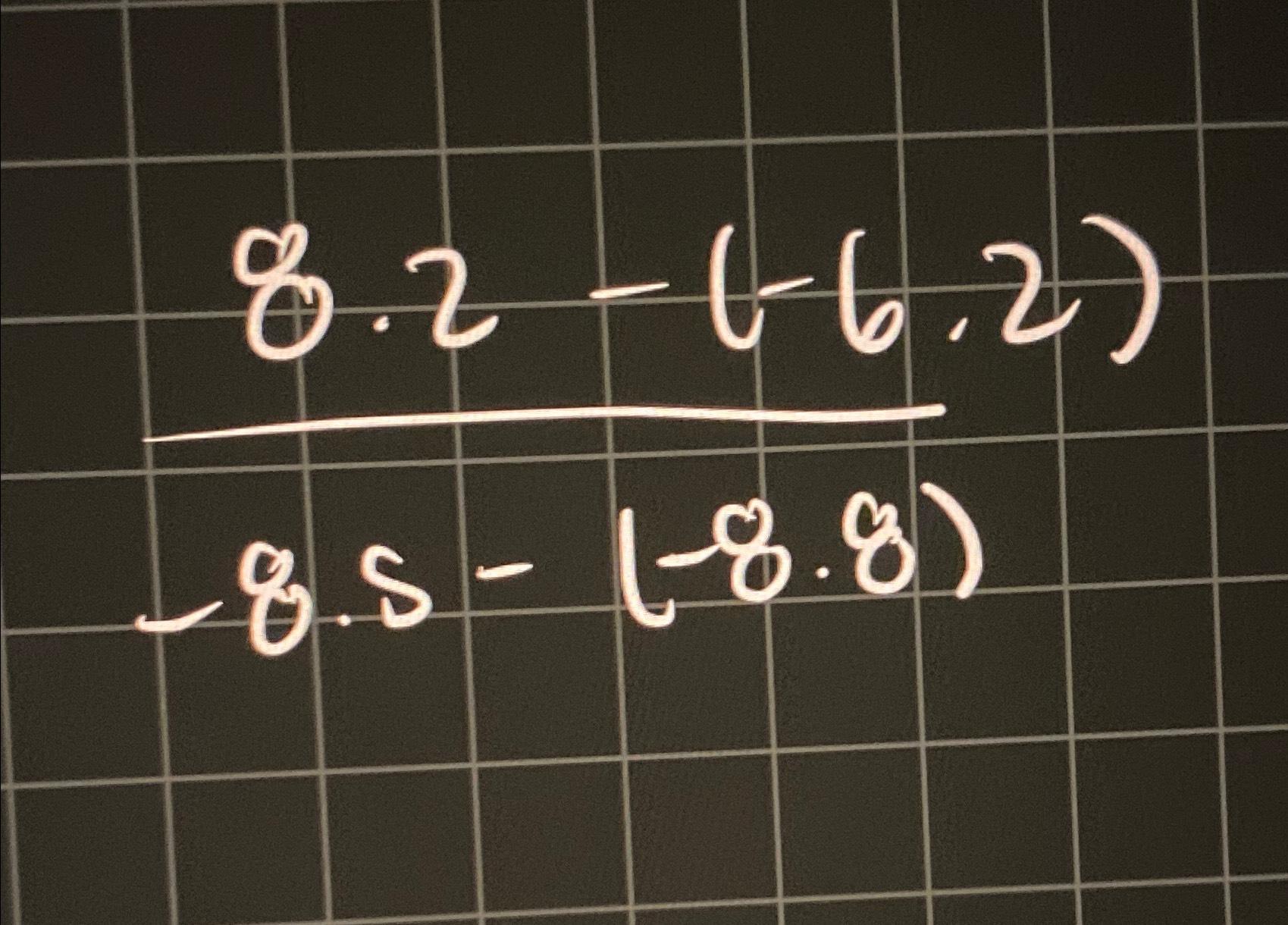 Solved 8.2-(-6.2)-8.5-(-8.8) | Chegg.com