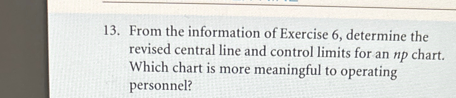 Solved From the information of Exercise 6, ﻿determine the | Chegg.com