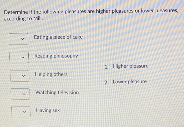 Solved Determine if the following pleasures are higher | Chegg.com