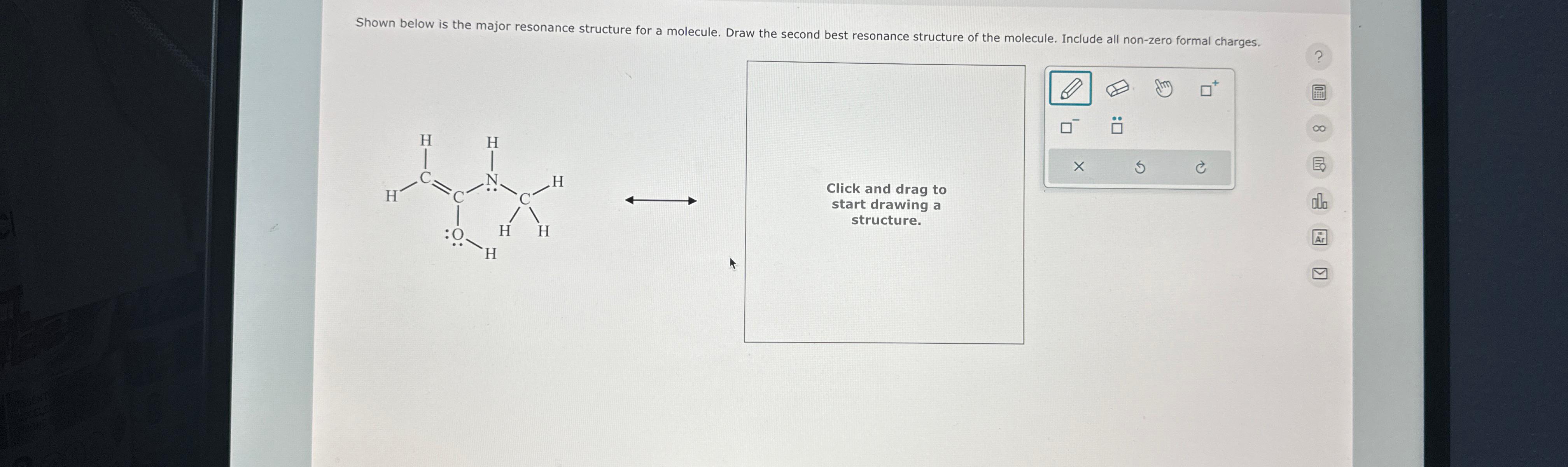 Solved Shown below is the major resonance structure for a | Chegg.com