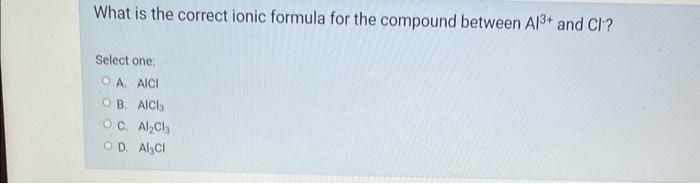 Solved What is the correct ionic formula for the compound | Chegg.com