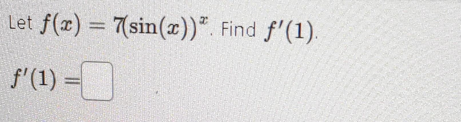 Solved f(x)=x8x Use logarithmic differentiation to determine | Chegg.com