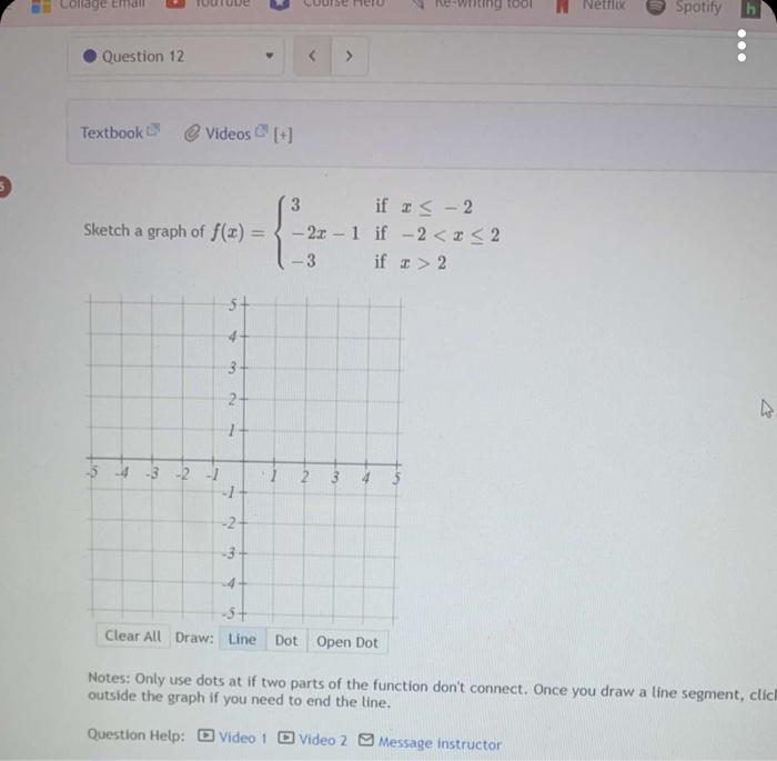Solved Given the function f(x)={2x−22x−4x