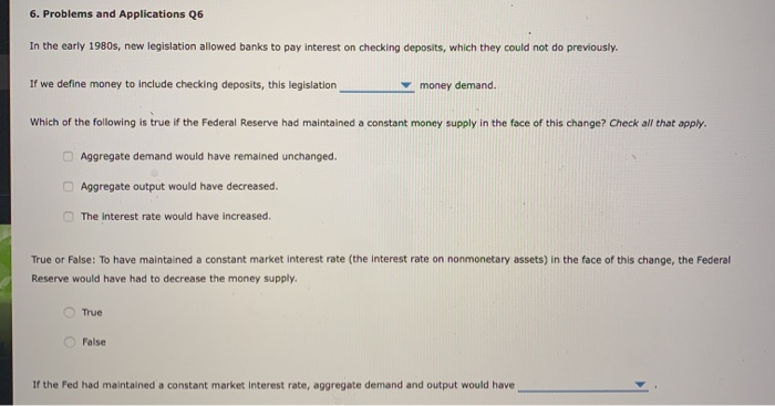 Solved 6. Problems and Applications Q6 In the early 1980s, | Chegg.com