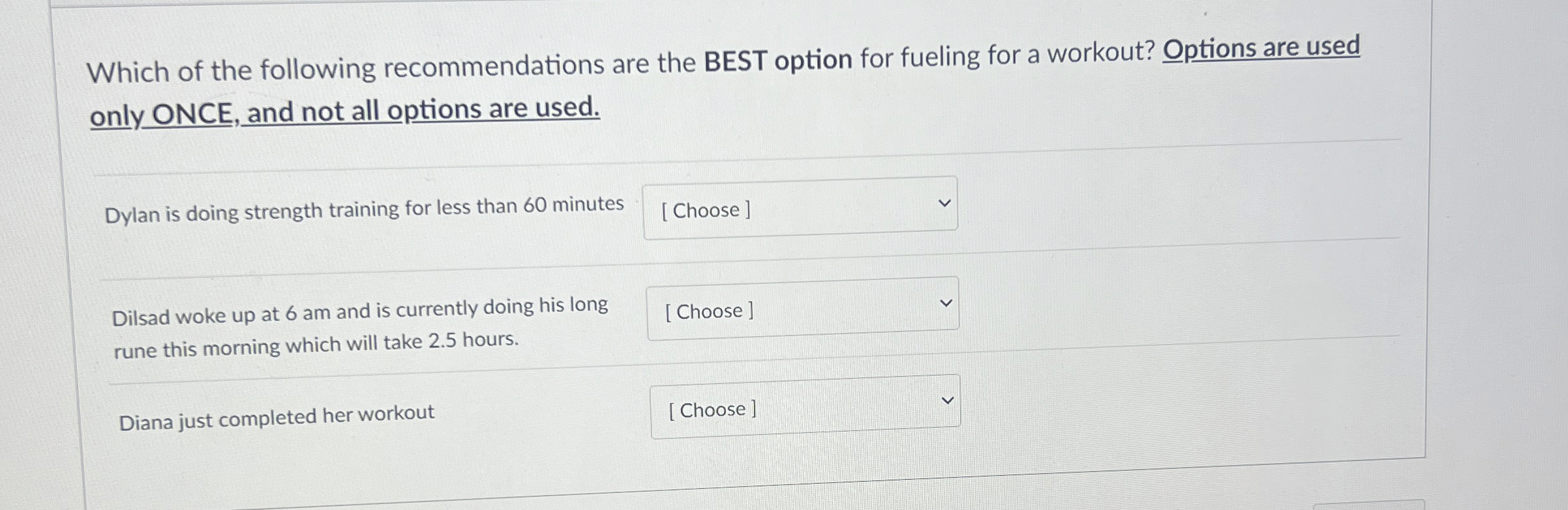 Solved Which of the following recommendations are the BEST | Chegg.com