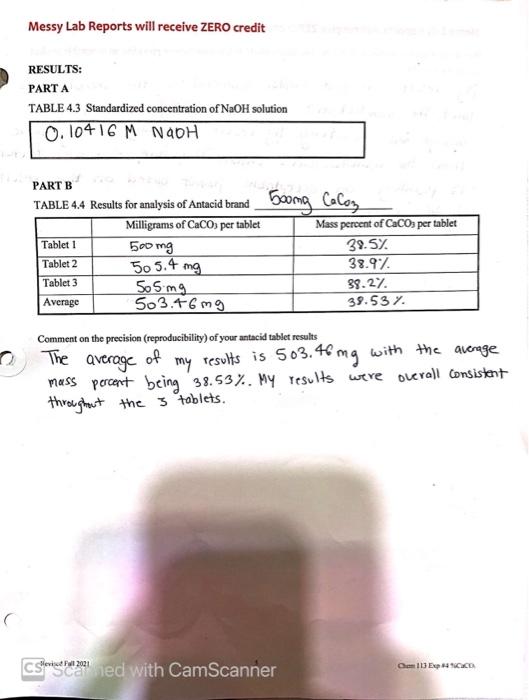 please help me in the lab report. here are few | Chegg.com