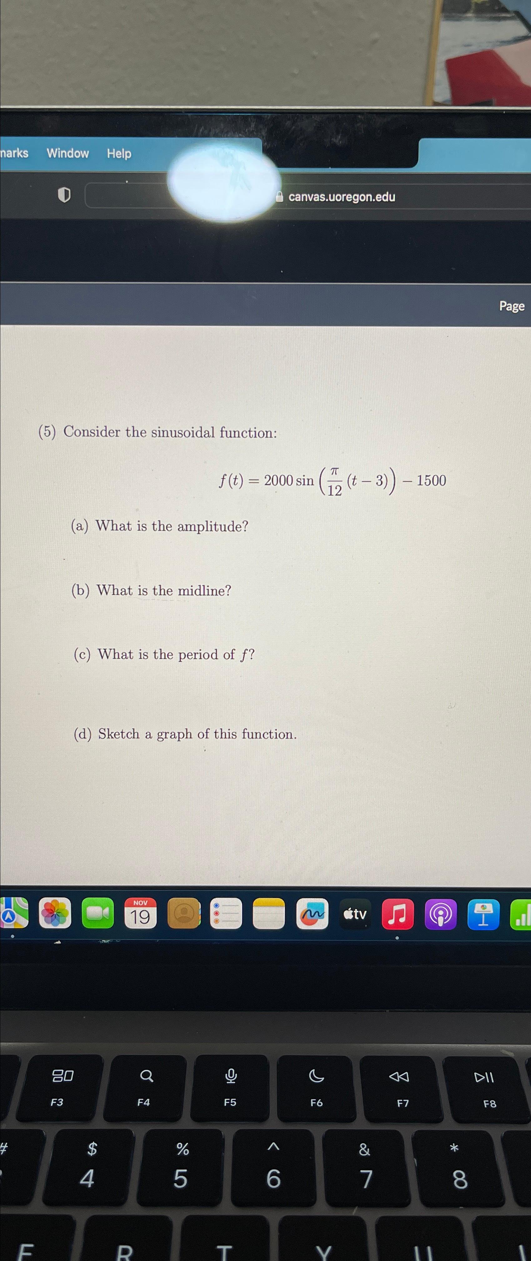 Solved (5) ﻿Consider the sinusoidal | Chegg.com