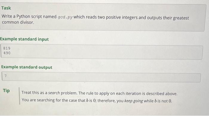 Solved Greatest Common Divisor The Greatest Common Divisor