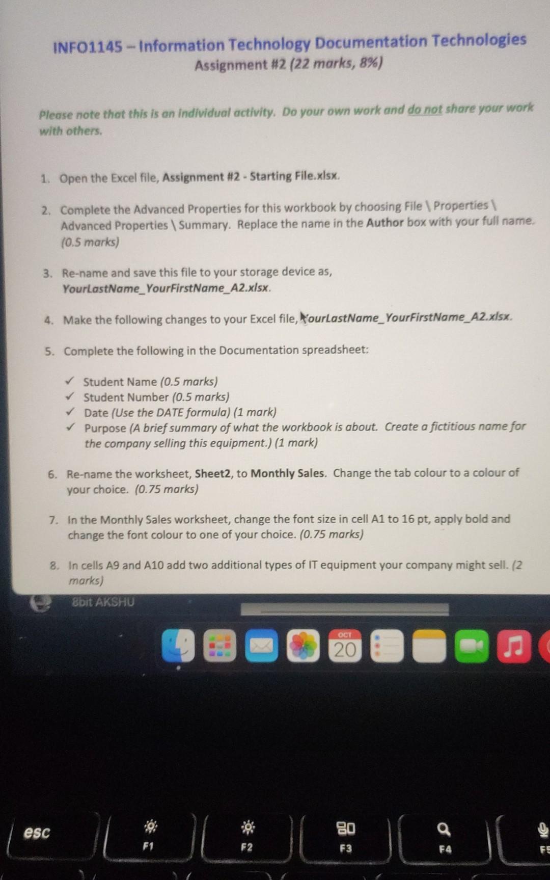 INFO1145 - Information Technology Documentation | Chegg.com