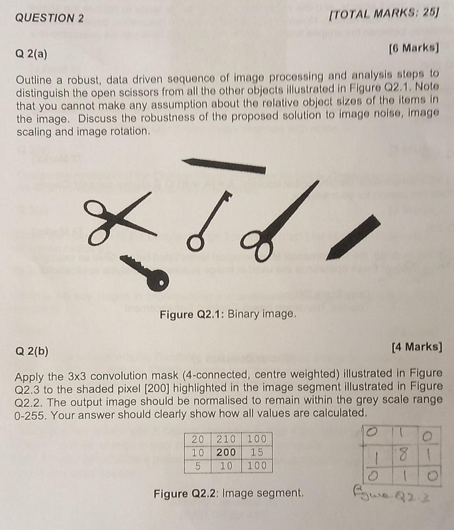 Solved Q 2(a) [6 Marks] Outline a robust, data driven | Chegg.com
