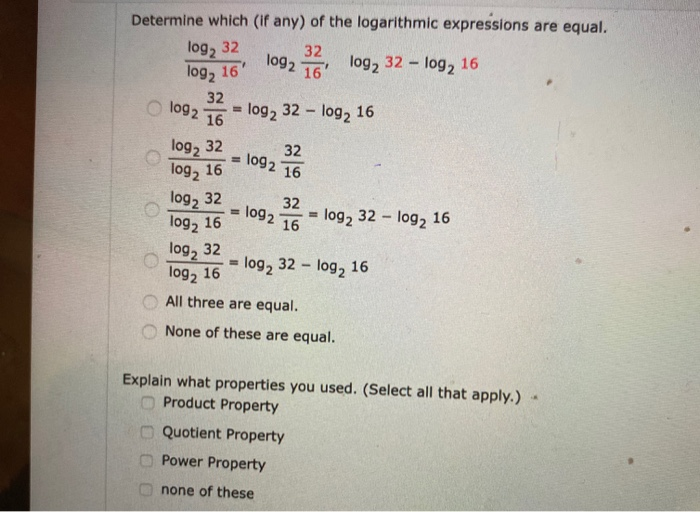 Solved Approximate the logarithm using the properties of | Chegg.com