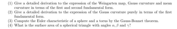 Solved (1) Give a detailed derivation to the expression of | Chegg.com