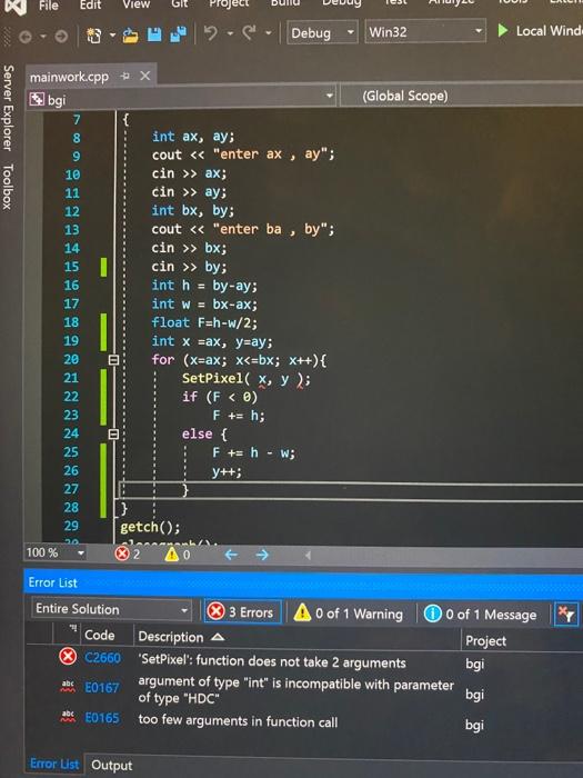 Solved File Edit View Git Project Debug Win32 Local Wind 