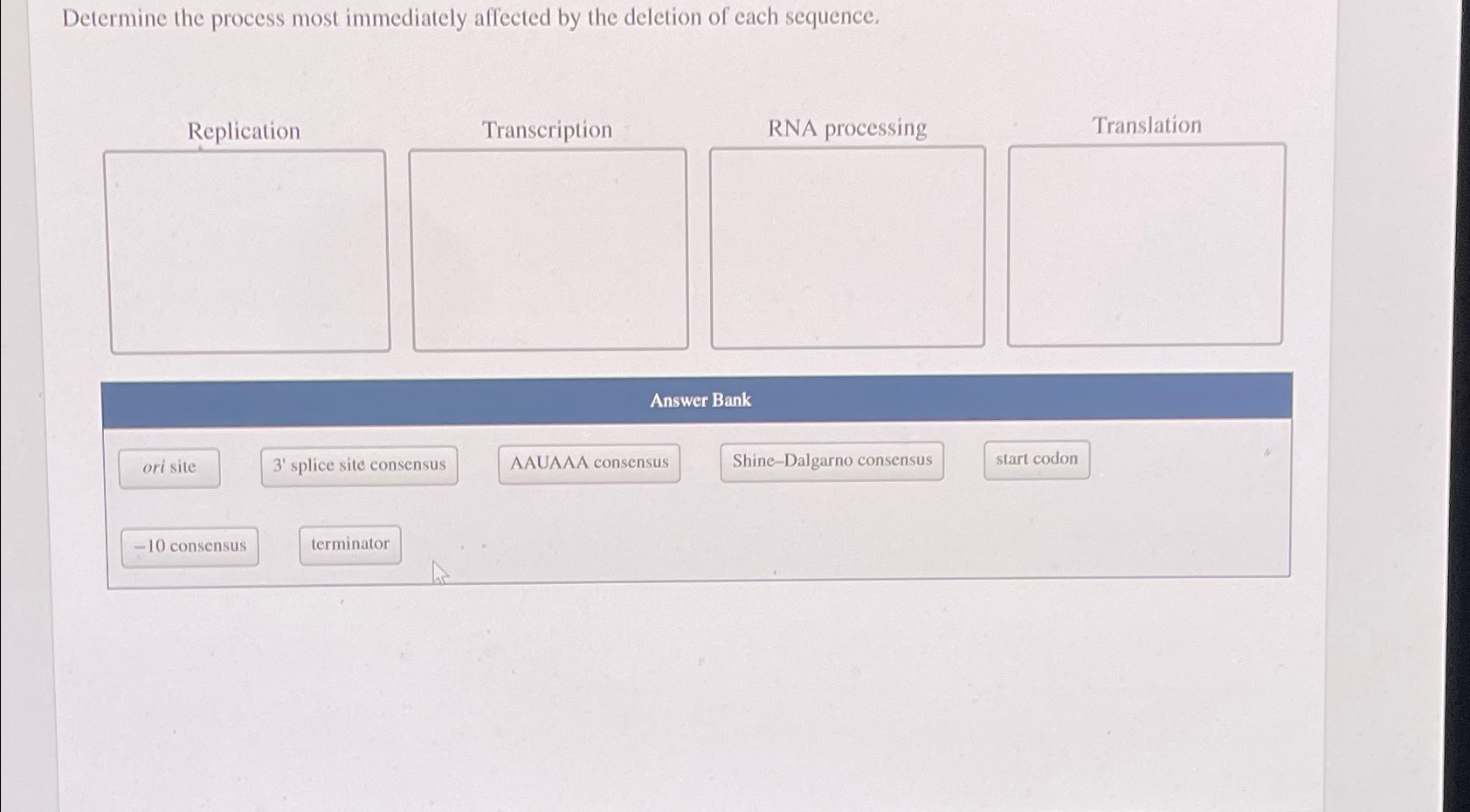 Solved Determine the process most immediately affected by | Chegg.com