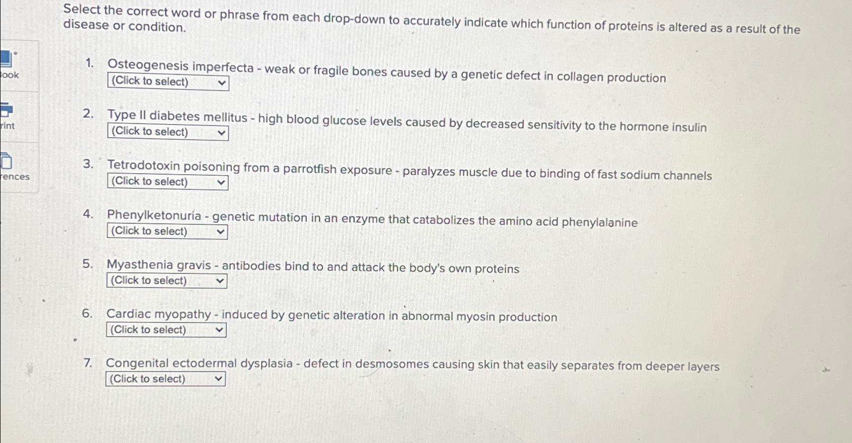 Solved Select the correct word or phrase from each drop-down | Chegg.com