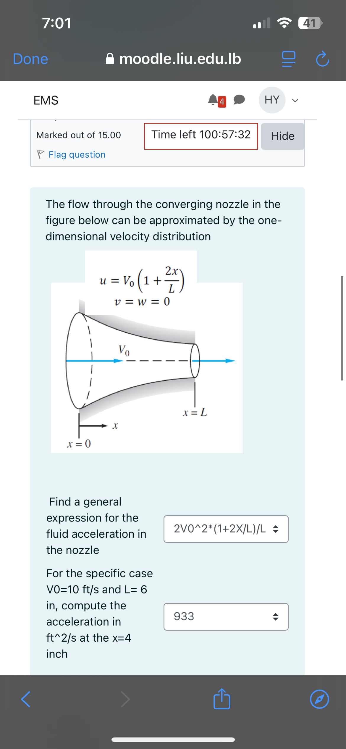 Solved The flow through the converging nozzle in the figure | Chegg.com