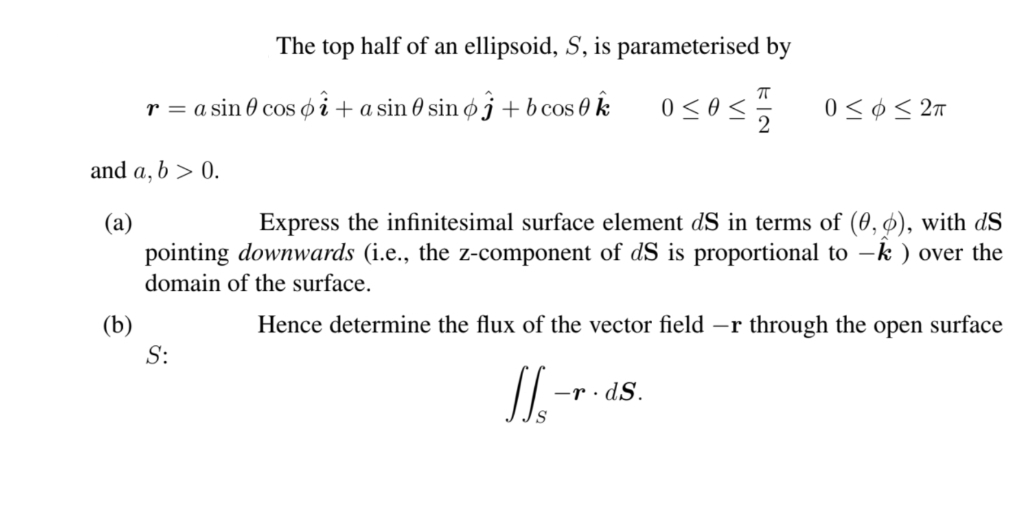 Solved The Top Half Of An Ellipsoid S Is Parameterised By