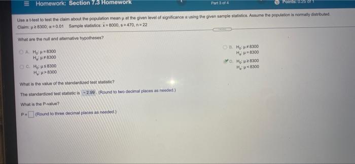 Solved E Homework Section 7 3 Homework Part 3 Of 4 Points