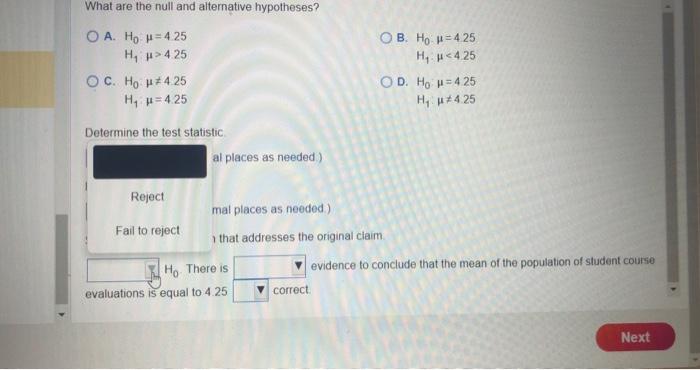 Solved A data set includes data from student evaluation of | Chegg.com