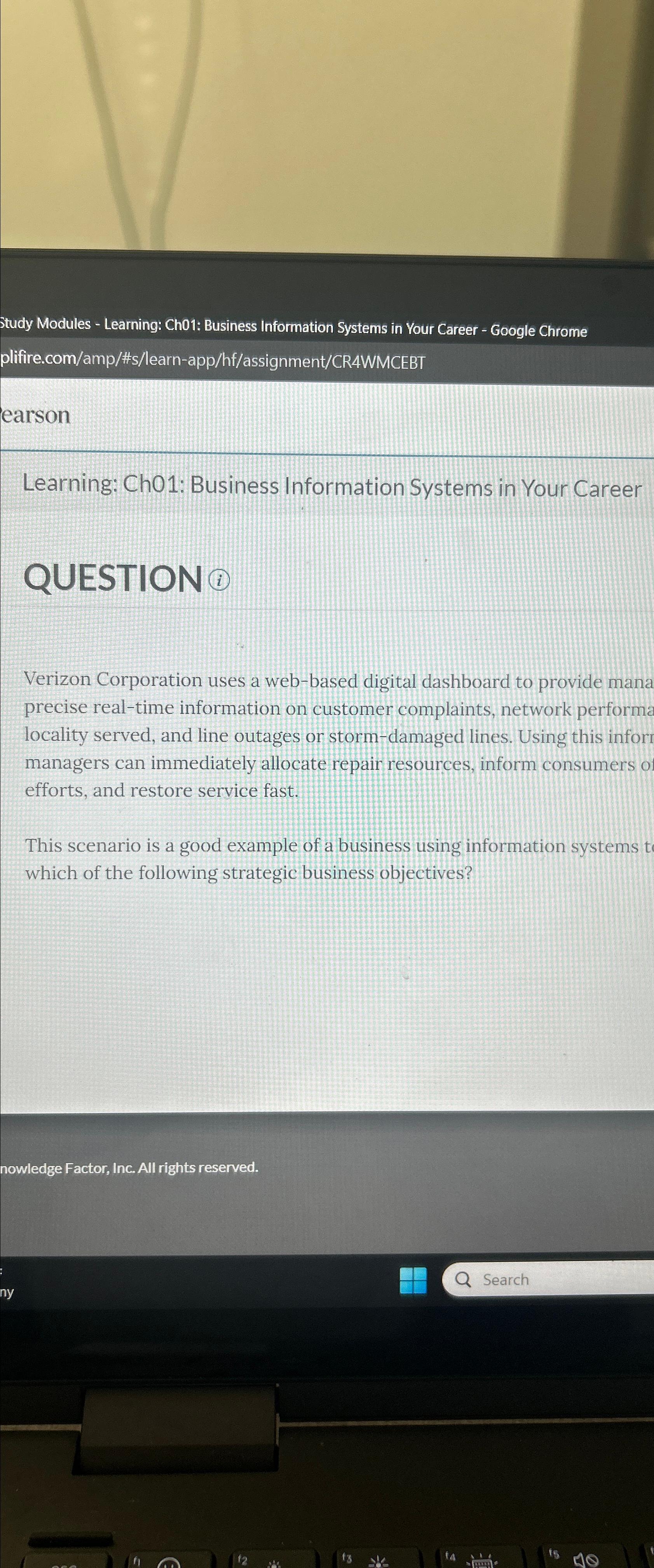 Solved Study Modules - ﻿Learning: Ch01: Business Information | Chegg.com