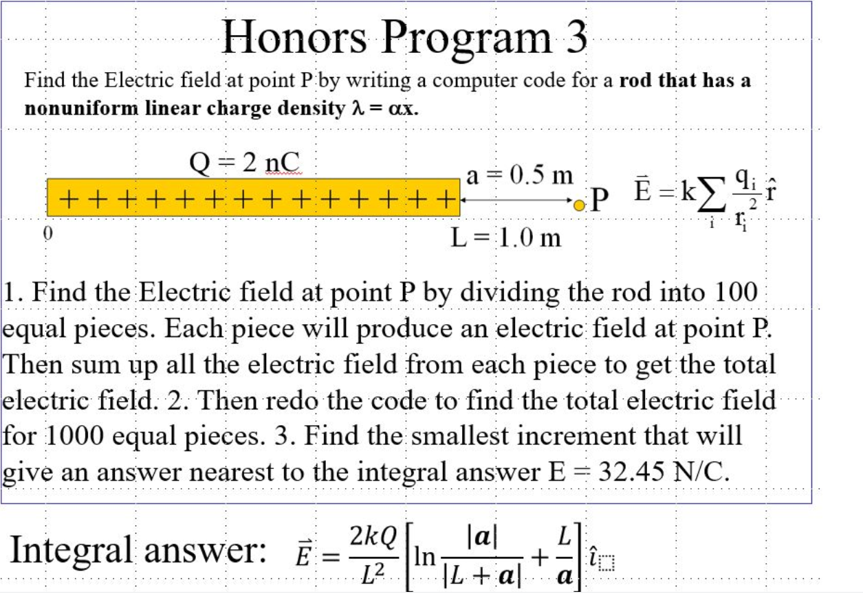 Solved Find the Electric field at ﻿point P by ﻿writing a | Chegg.com