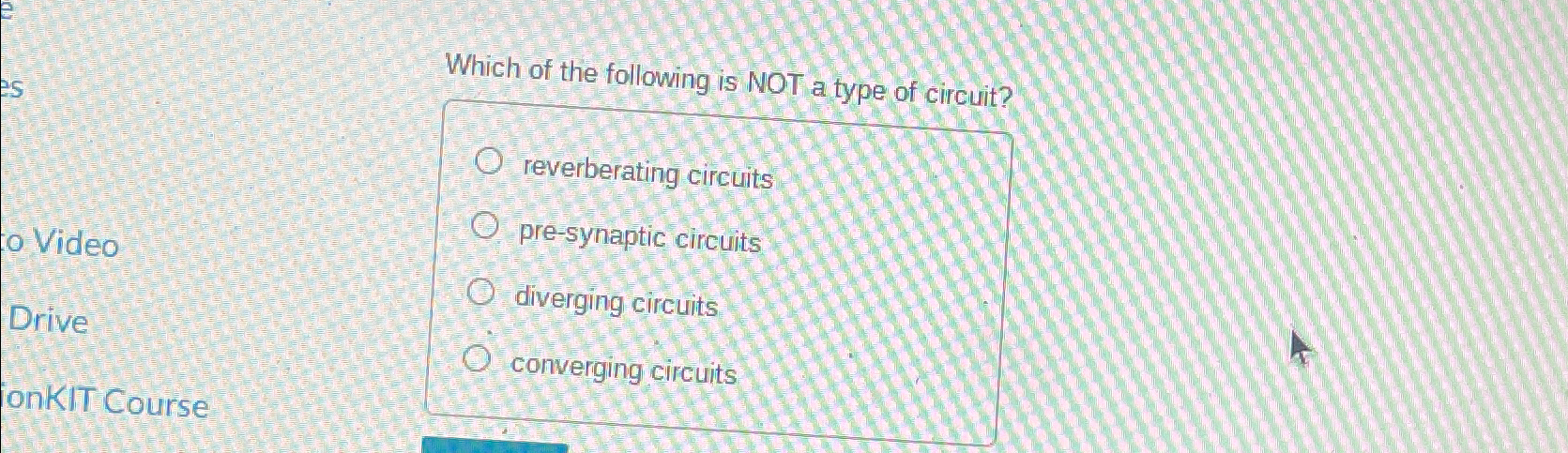 Solved Which of the following is NOT a type of | Chegg.com