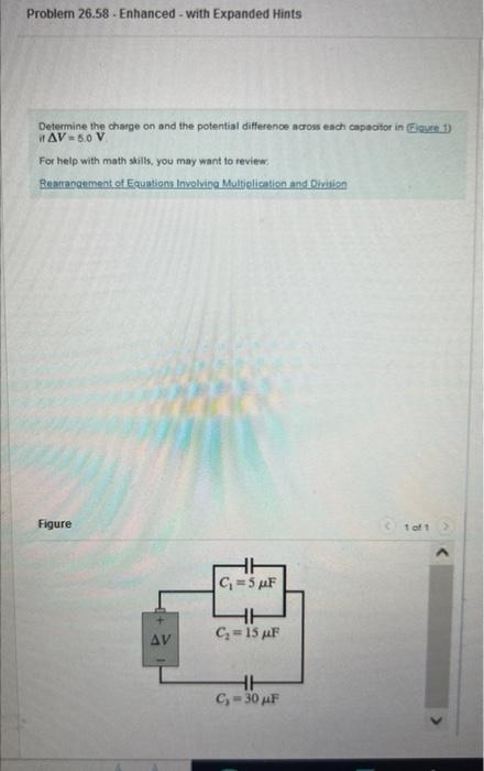 Solved Determine the charge on and the potential difference | Chegg.com