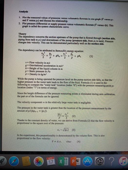 Solved lab report : recording a system characteristic curve | Chegg.com