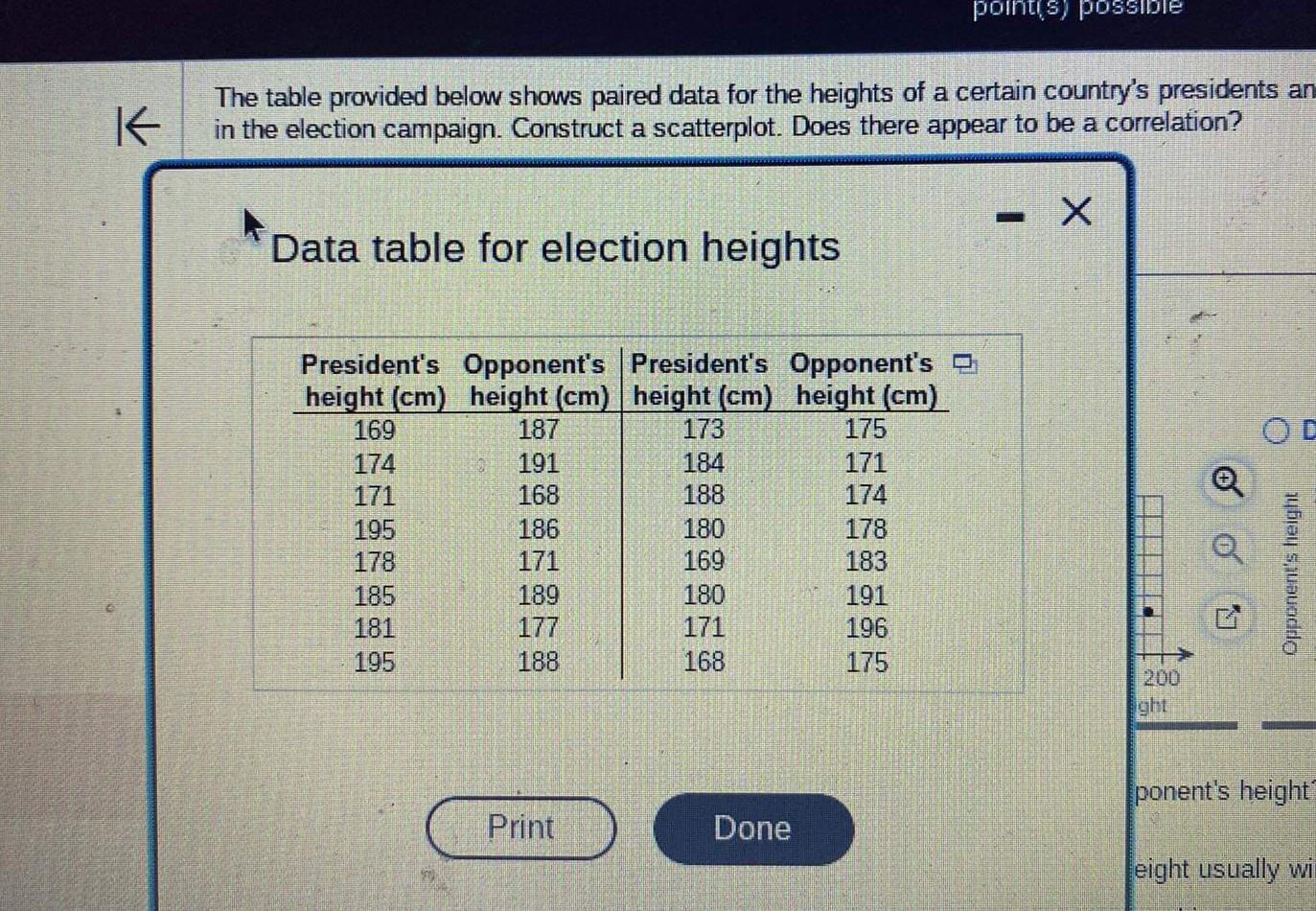 Solved The table provided below shows paired data for the | Chegg.com