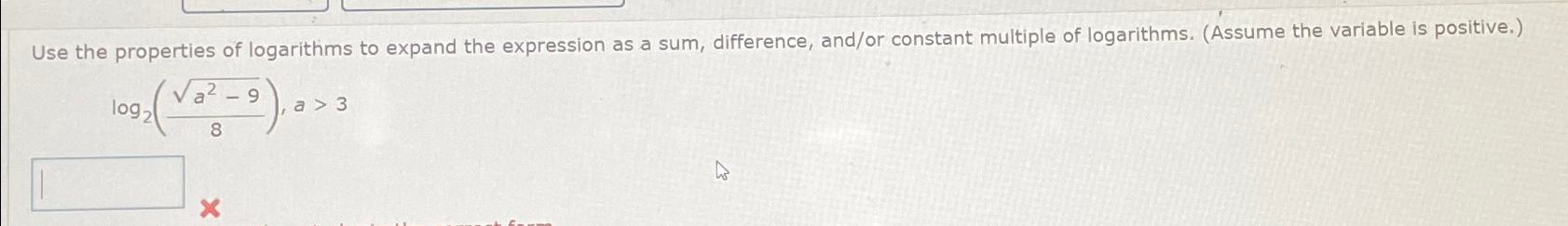 Solved Use the properties of logarithms to expand the | Chegg.com