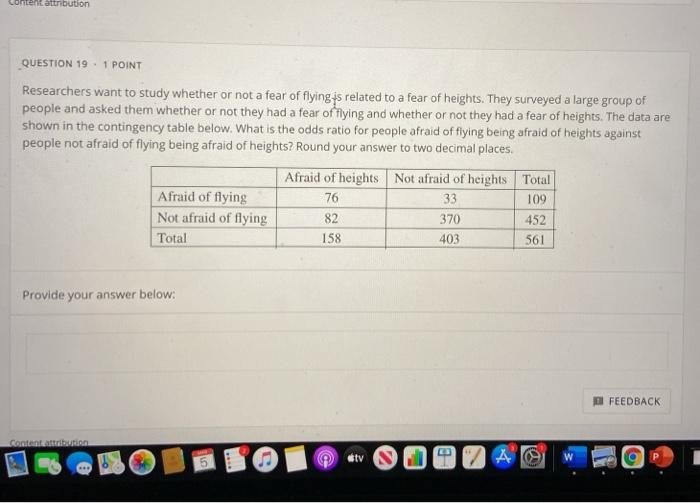 Solved Content attribution QUESTION 19.1 POINT Researchers | Chegg.com