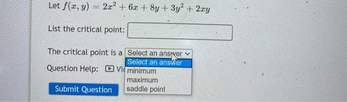 Solved Find the values of x, y and z that correspond to the | Chegg.com