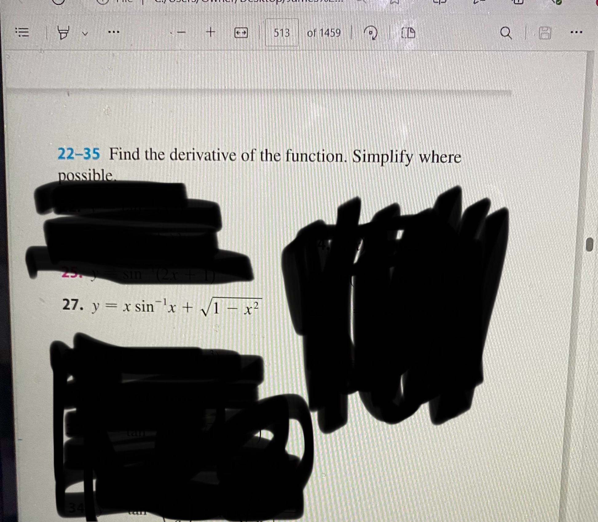 Solved 22-35 ﻿Find the derivative of the function. Simplify | Chegg.com