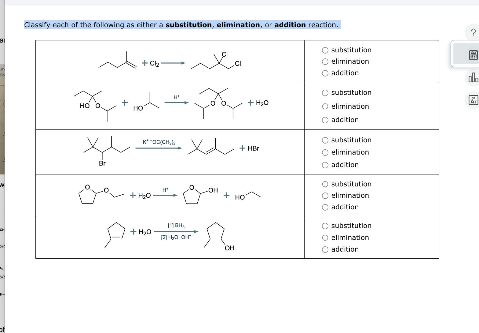 Solved Classify each of the following as either a | Chegg.com