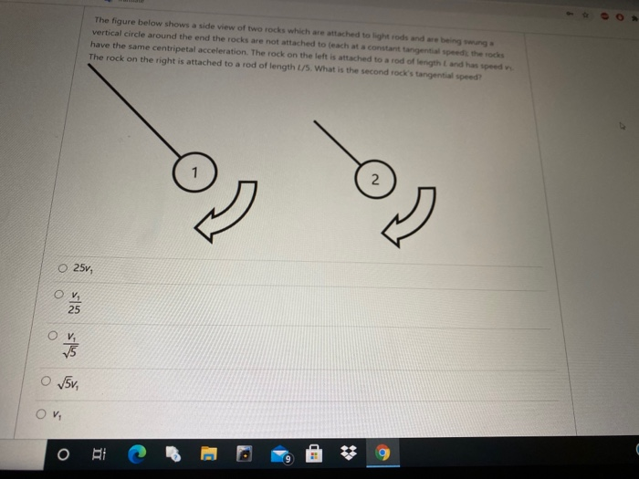 Solved The figure below shows a side view of two rocks which | Chegg.com